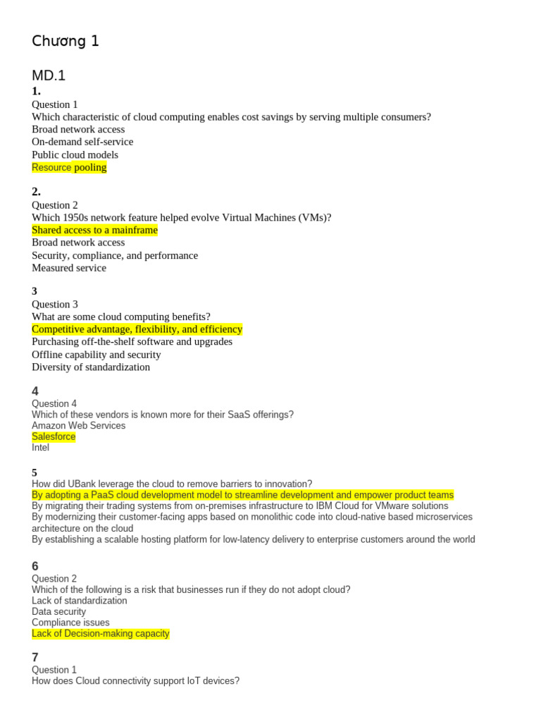 Chương 1 | PDF | Cloud Computing | Computers