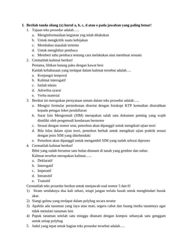 Soal UTS B.Indo Kls 11 SMK S.1 20232024 | PDF