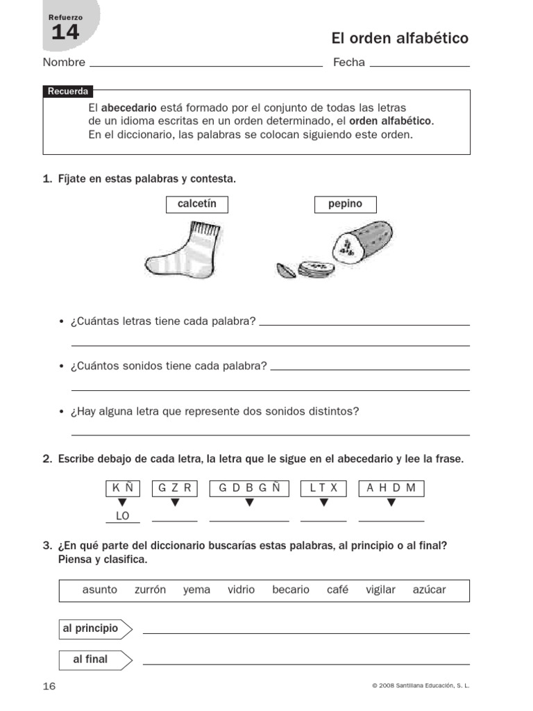 Orden Alfabético y Diccionario | PDF