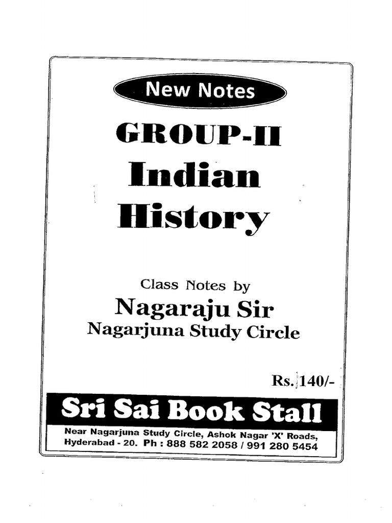 Indian History by !!! Nagaraju !!! Nagarjuna Study Circle | PDF