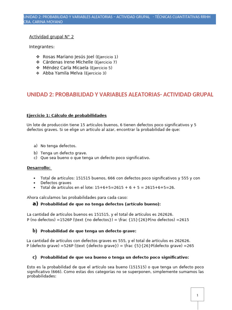 Actividad Grupal Unidad 2 WORD 1 1 | PDF