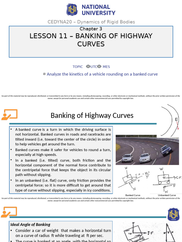 11 Banking of Highway Curves | PDF