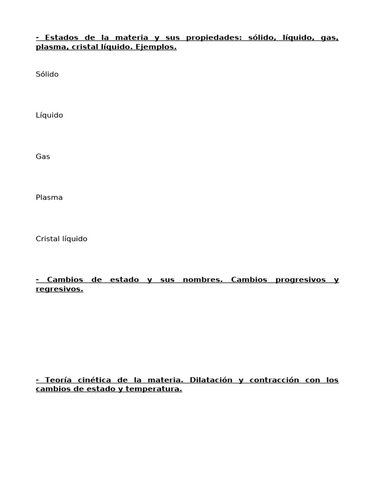 Estados de La Materia y Sus Propiedades | PDF