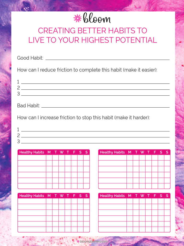 Creating Better Habits Tracker | PDF