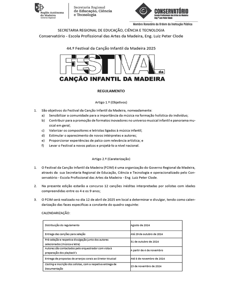 Regulamento FCIM 2025 | PDF
