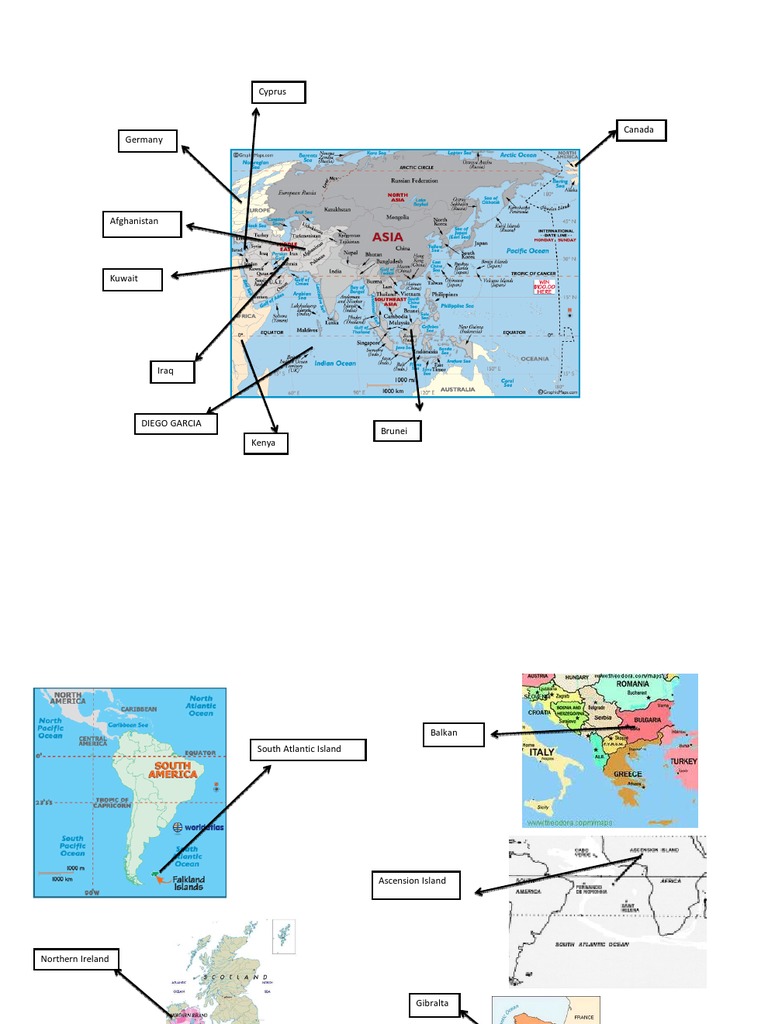 Doc1world Map of Deployment | PDF | British Army | United States Army