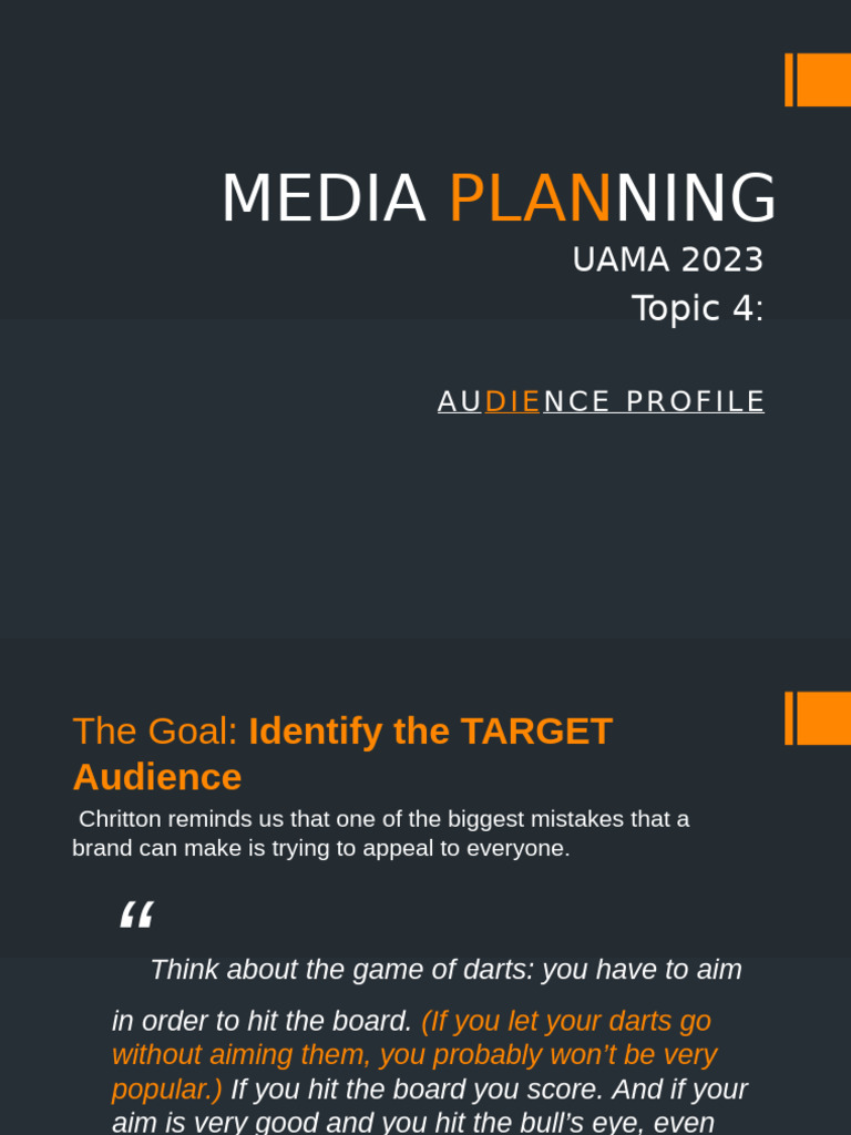 Topic 4 Audience Profiling | PDF