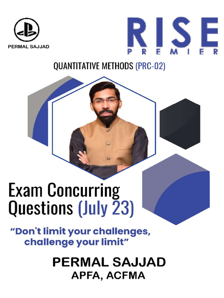 QM Questions July 23 by Permal Sajjad-1 | PDF
