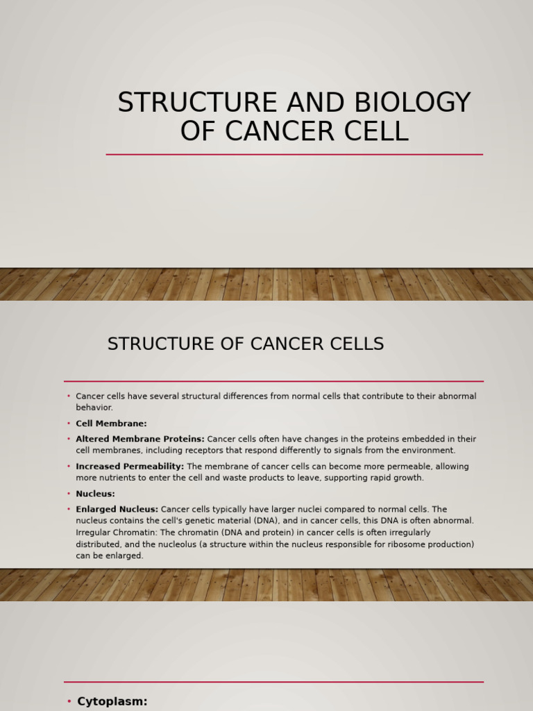 Structure and Biology of Cancer Cell | PDF