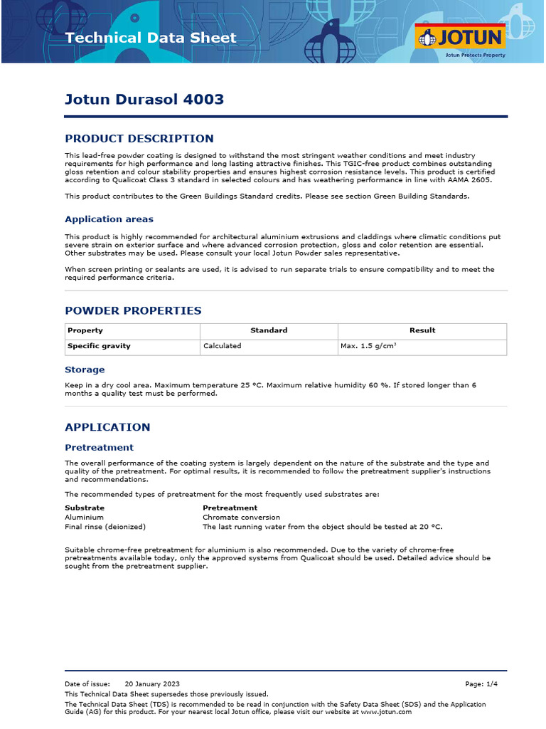 TDS¤19980¤Jotun Durasol 4003¤Euk¤GB | PDF