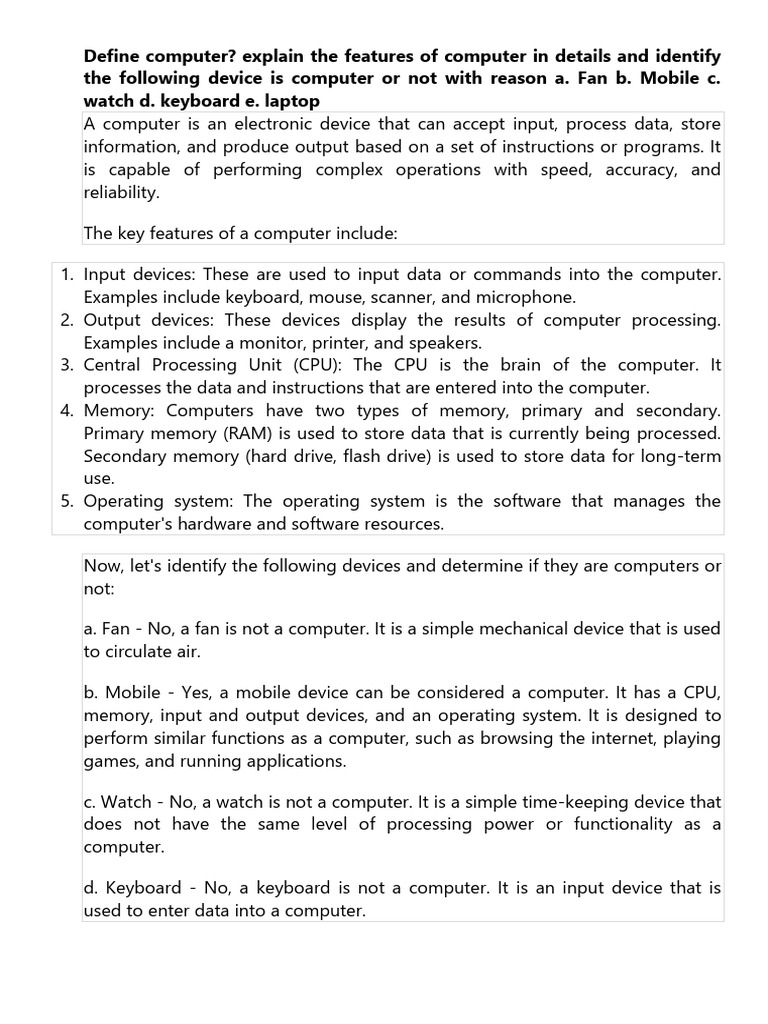 Computer Hardware Questions and Answer | PDF