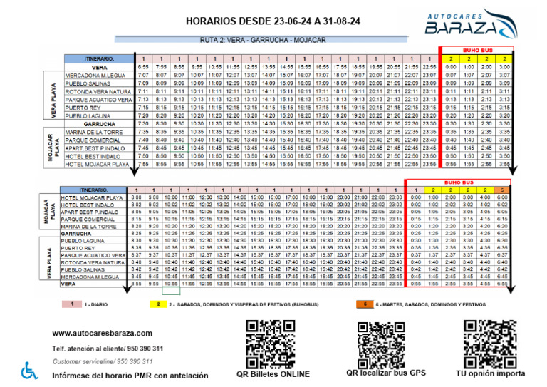 Buses Vera Playa | PDF