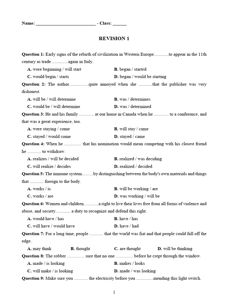 Mid1 Revision1 | PDF