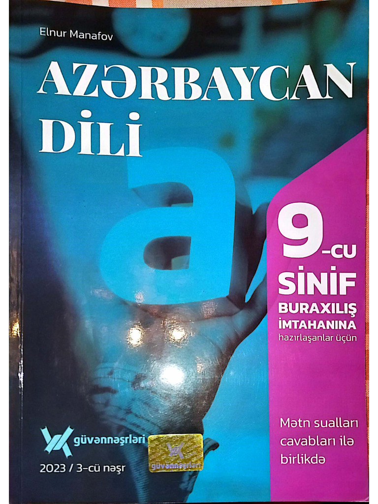 Azərbaycan Dili Güvən 2023 9 Cu Sinif MƏTN Kitabı 231002 003055 | PDF