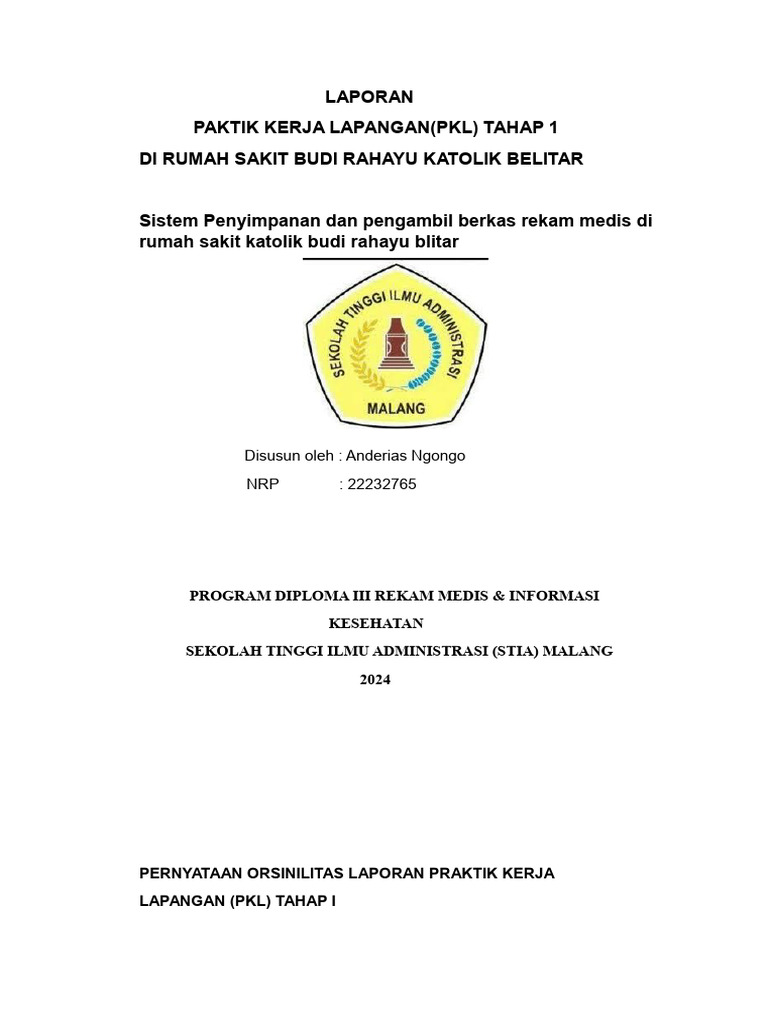 Andre Laporan PKL 1 Blitar | PDF