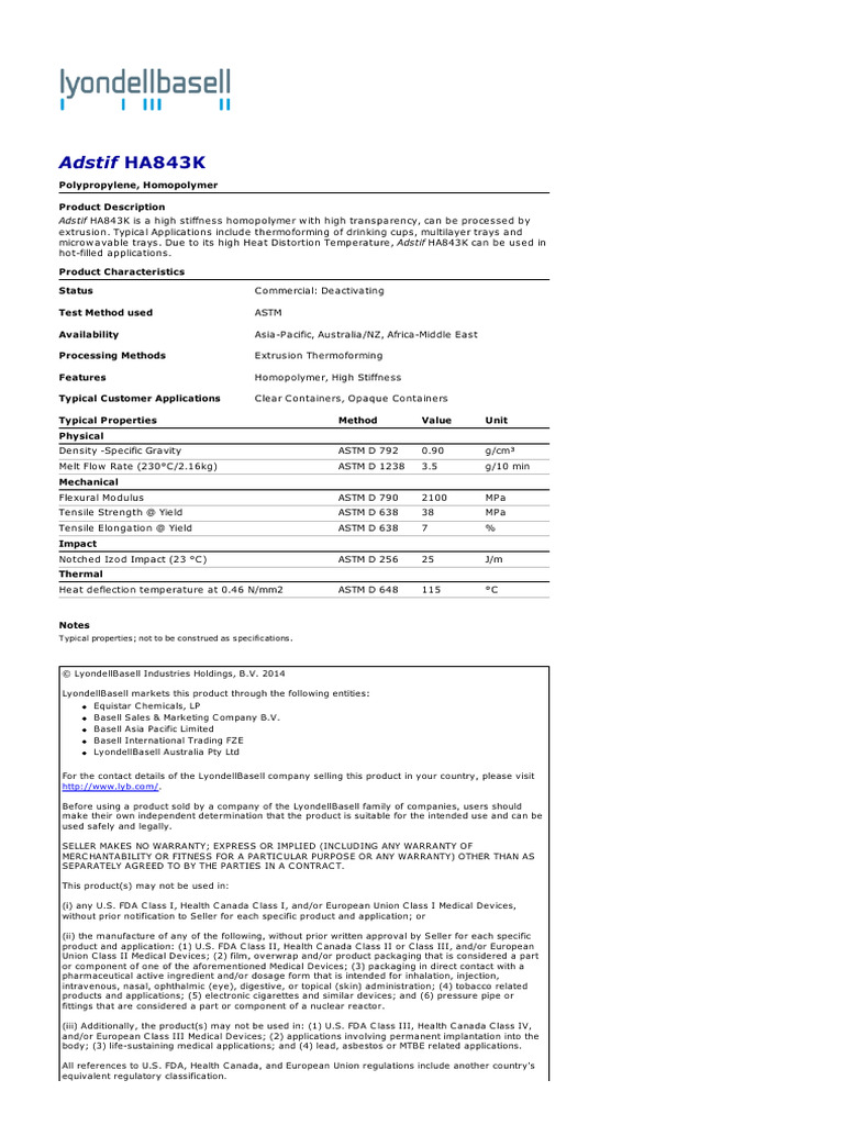 Technical Data Sheet - ASTM (1) | PDF