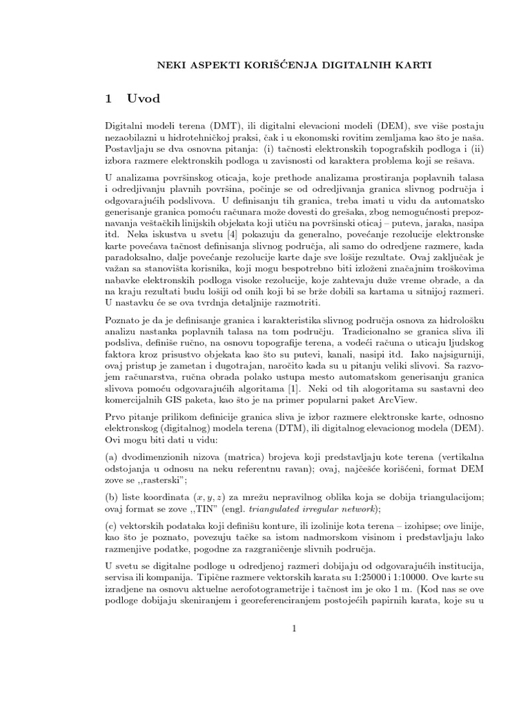 PREDAVANJE-Neki Aspekti Korišćenja Digitalnih Karti-Miodrag Jovanović | PDF