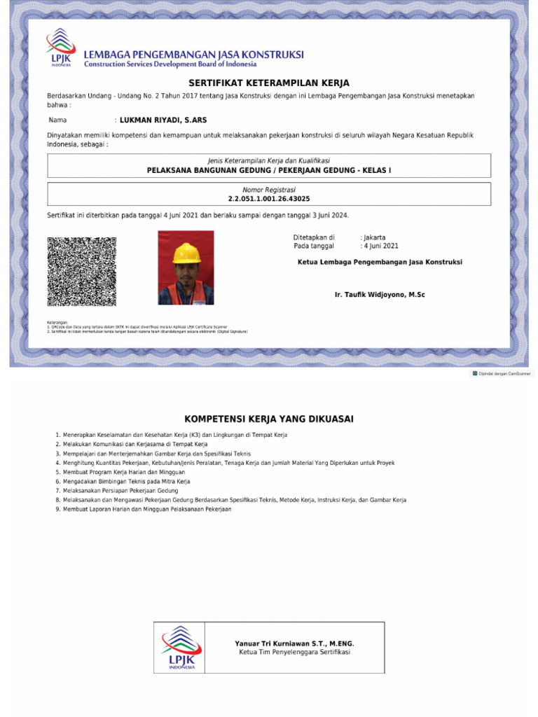SKT Pelaksana Bangunan Gedung 2024-1 | PDF
