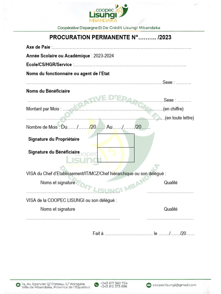 Procuration Permanente | PDF