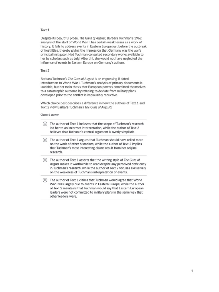 Cross-Text Connections | PDF