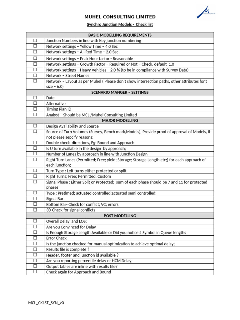 Synchro Check List | PDF