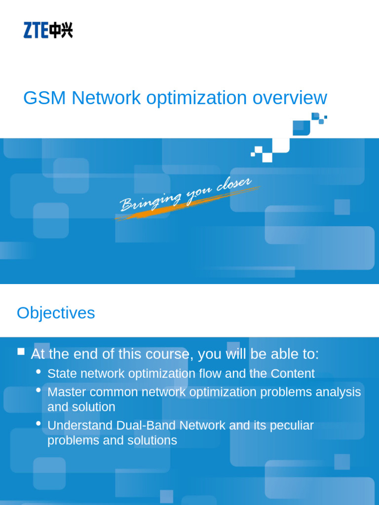 GSMP&O-C-EN-GSM Network Optimization overview-PPT - 201009 | PDF | Electronics | Wireless