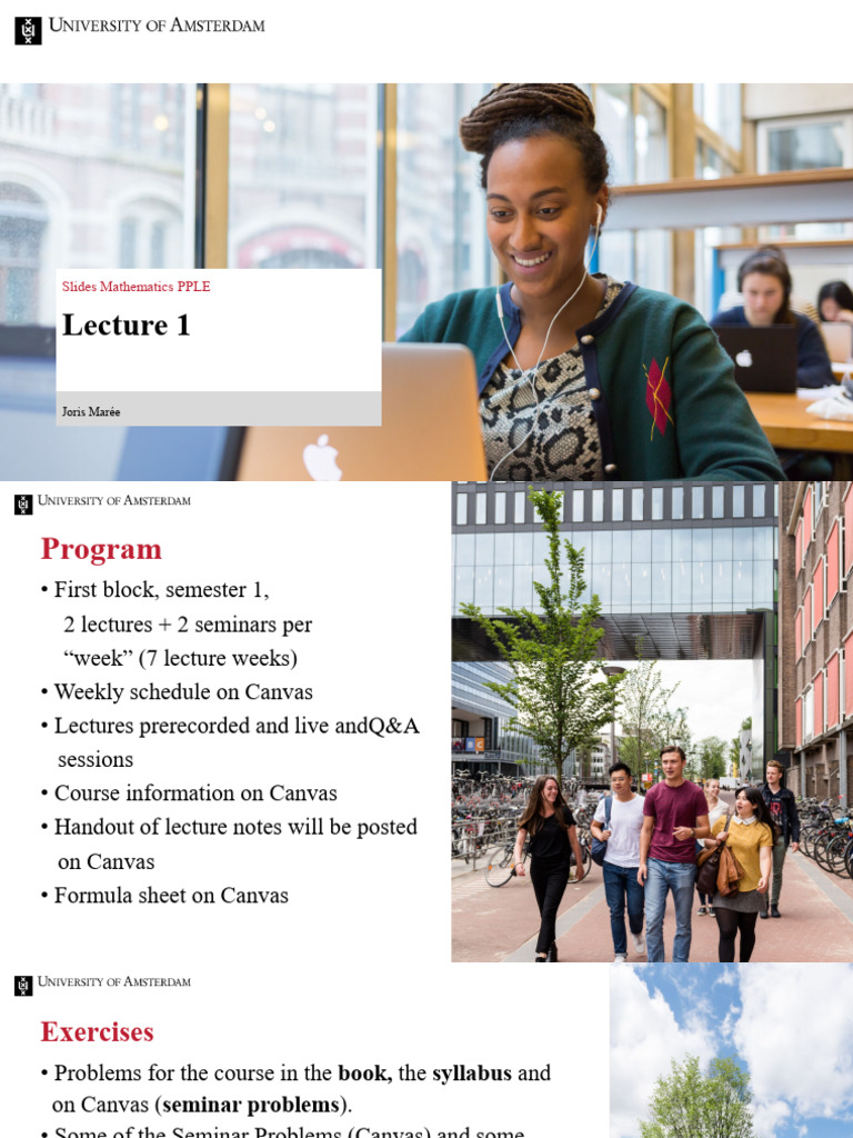 Lecture 1 Slides Mathematics PPLE With Notes | PDF