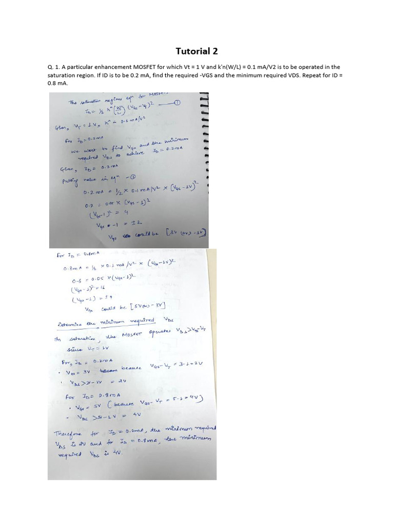 Tutorial 2 With Solution | PDF