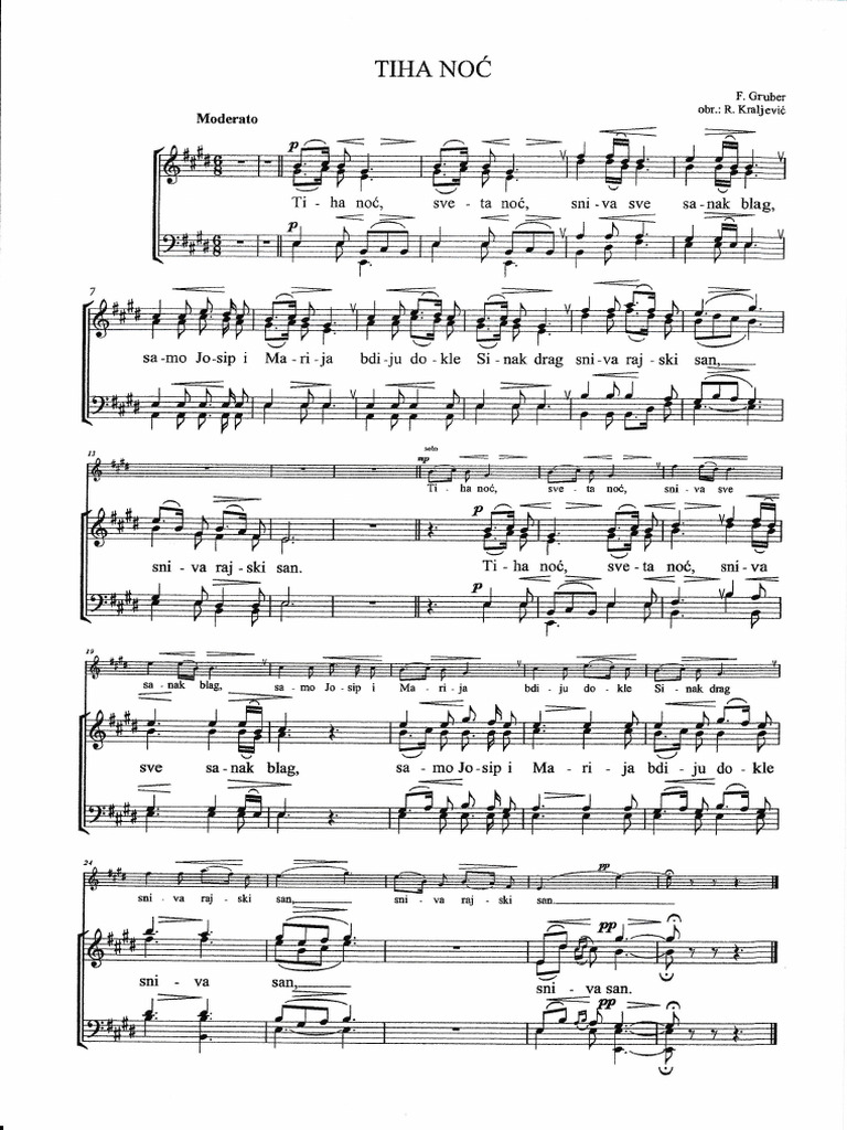 TIHA NOĆ - Nota Za Klapu | PDF