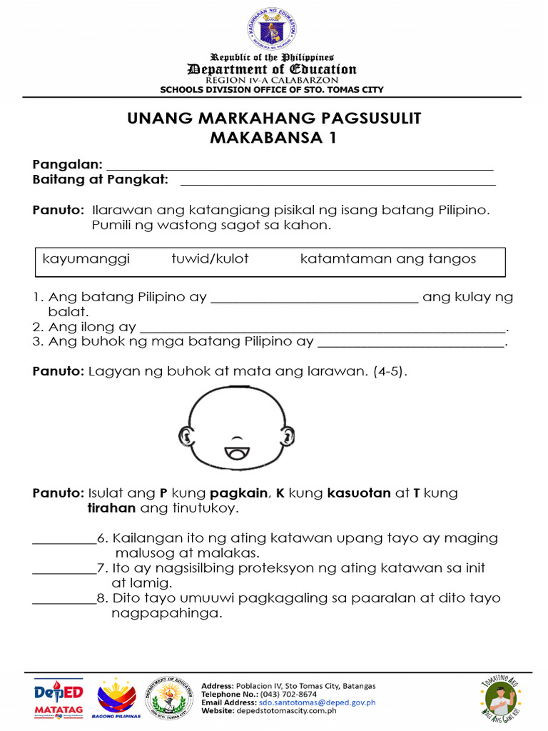 Q1-GRADE 1-MAKABANSA (AP) | PDF