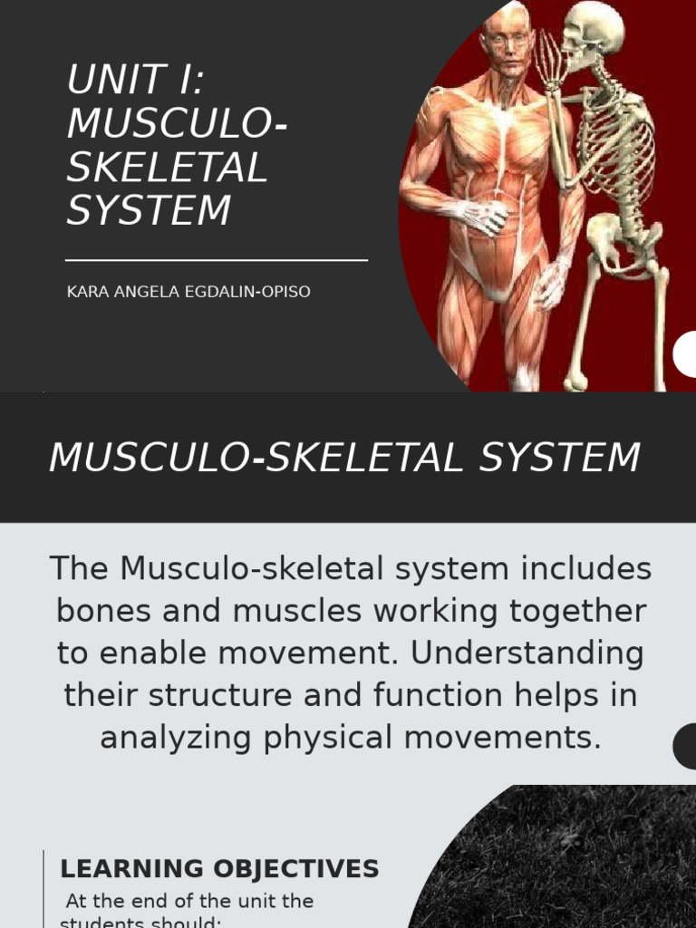 Unit 1 Musculoskeletal System | PDF