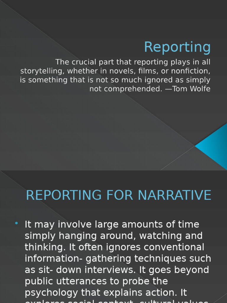 Reporting | PDF