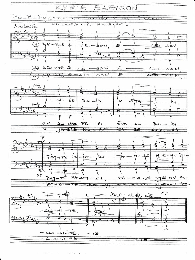 KYRIE ELEISON - Note Za Klapu | PDF