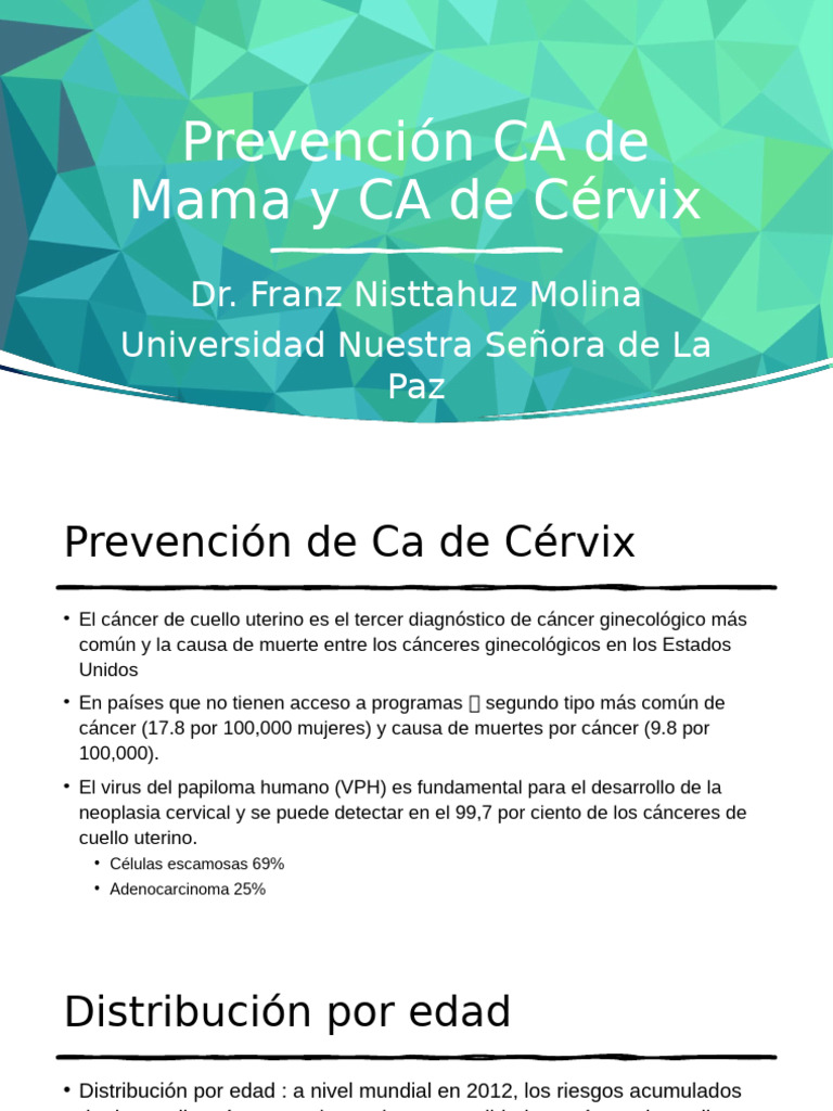 ca cevix y ca de mama | PDF