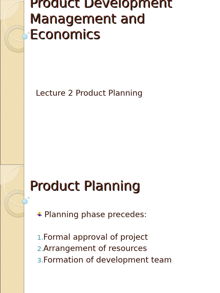 Lecture 2 Product Planning PD | PDF