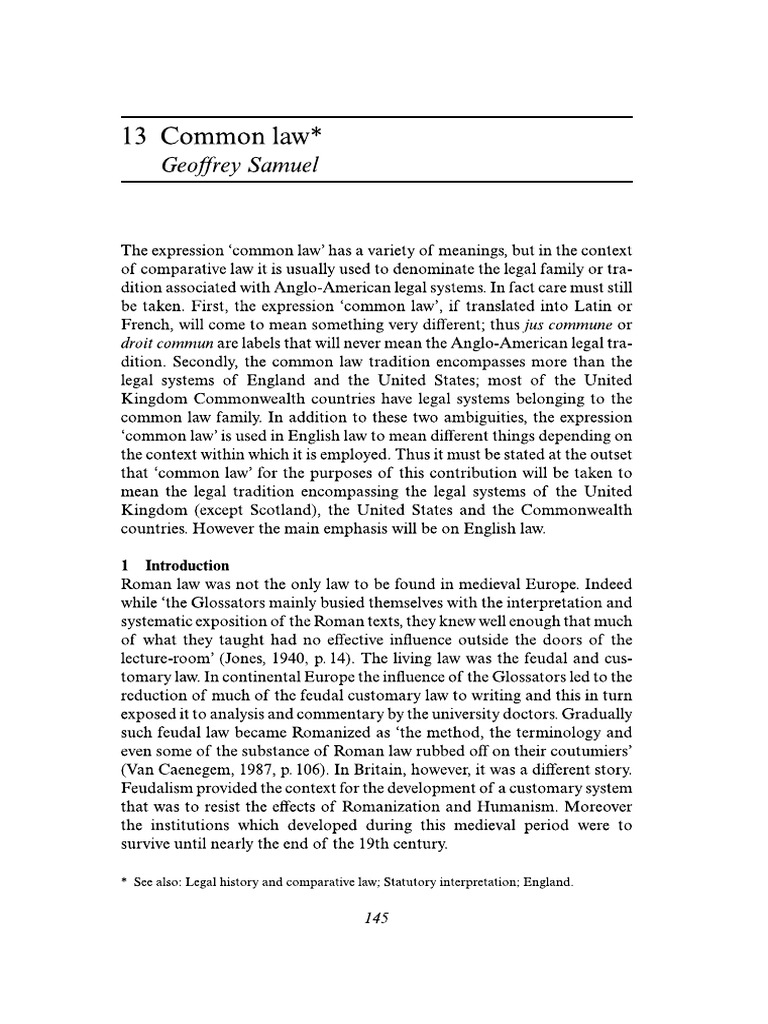 English Common Law Developments | PDF