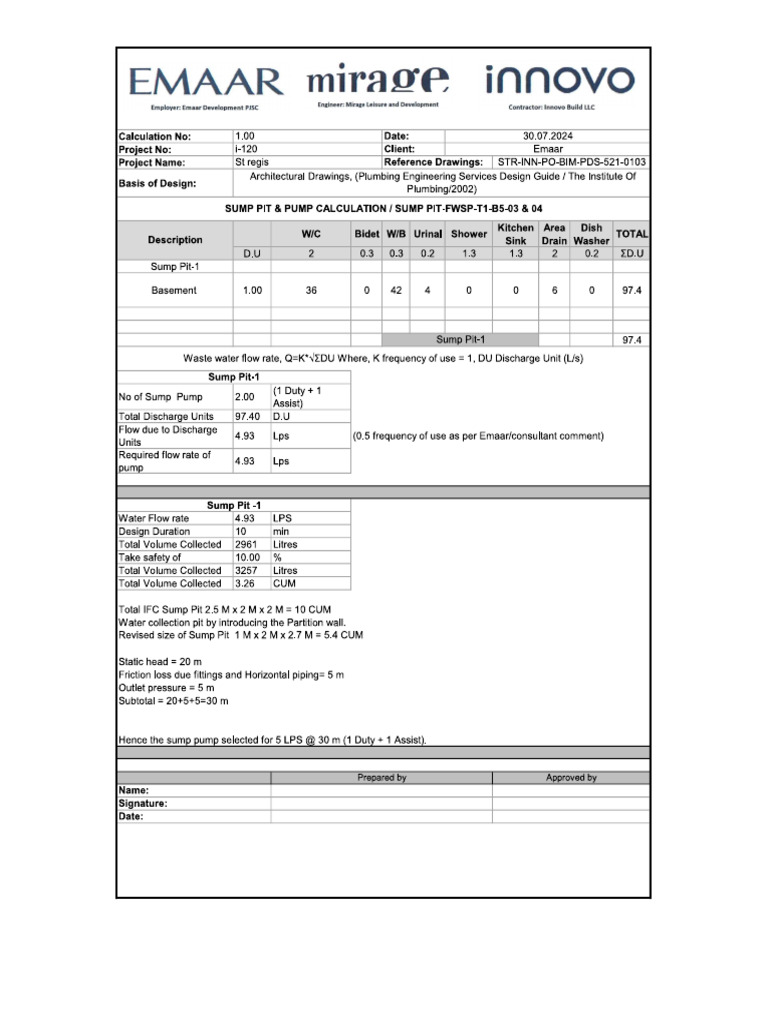 Drainage Flow Calculation | PDF