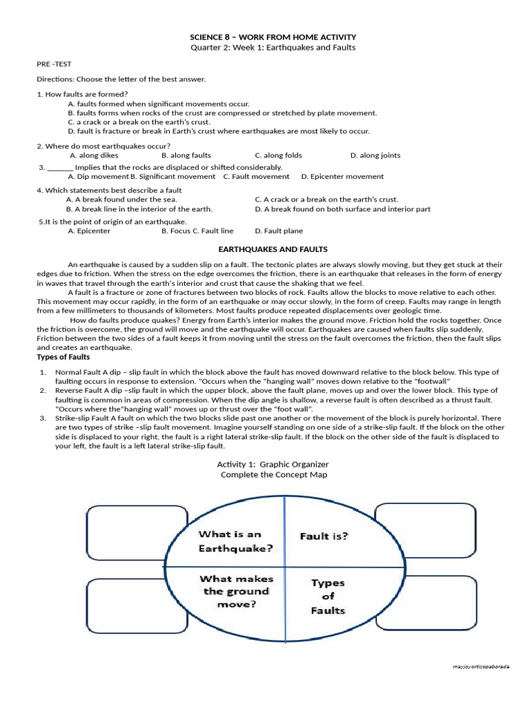 Earthquake And Faults Pdf Fault Geology Social Science