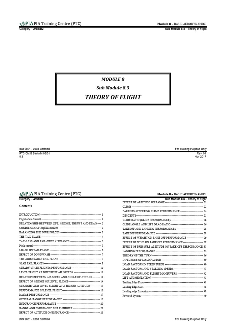 PTC A, B1.1 & B2 Basic Notes - Sub Module 8.3 (Theory of Flight) | PDF ...