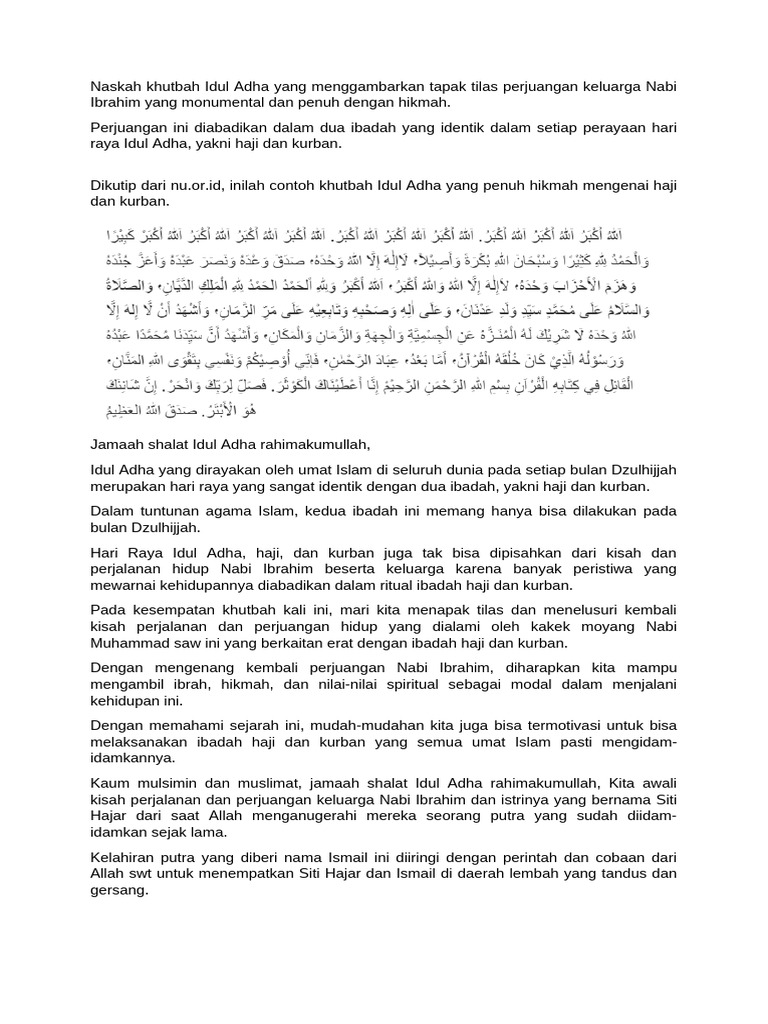 Khutbah Ustad Jayadi 29062023 | PDF