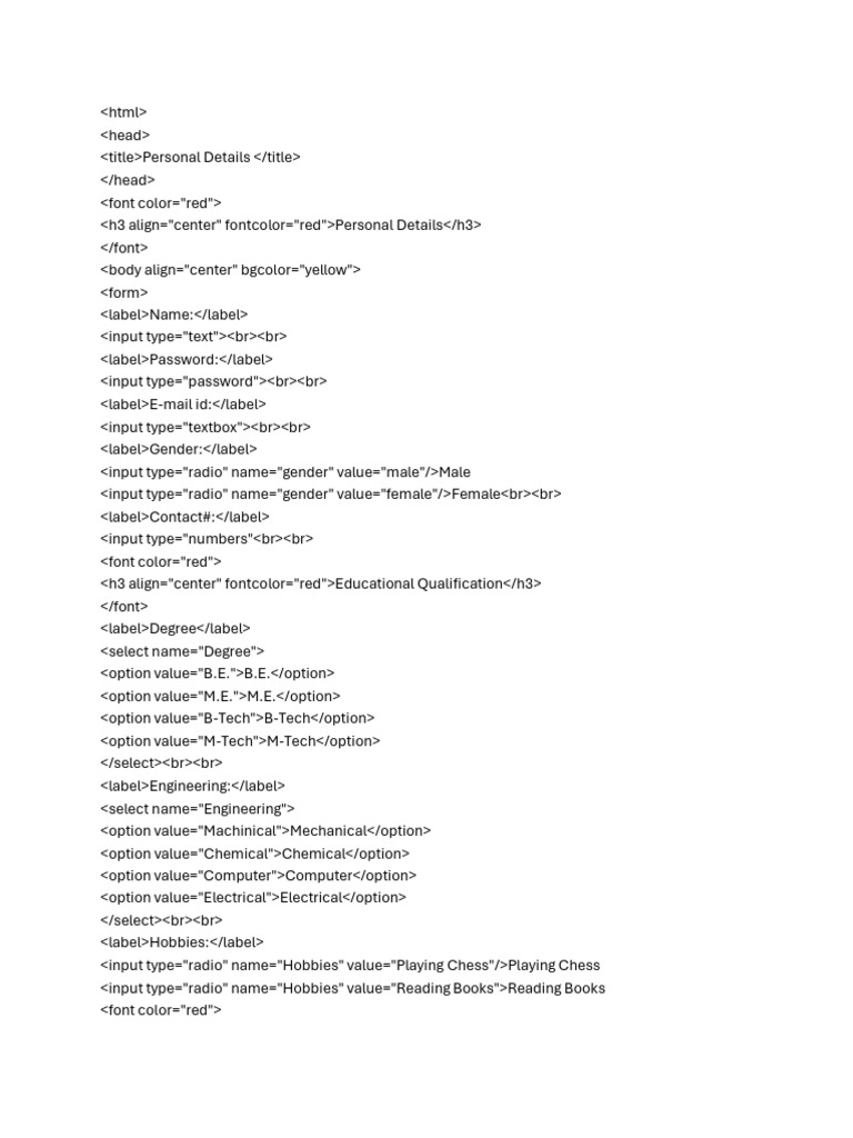 Parth Parashar - Form Assignment | PDF
