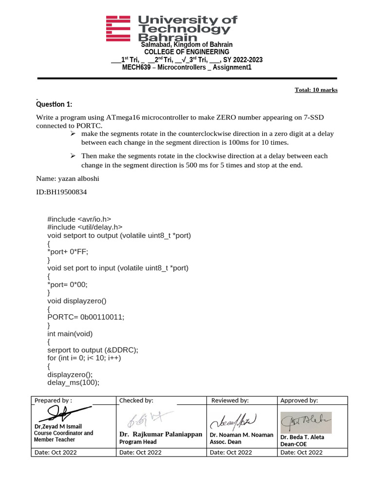 MECH639 Assignment1 | PDF