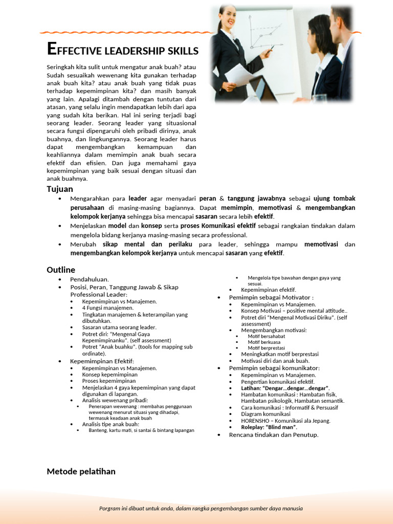Brochure - Effective supervisory skills | PDF