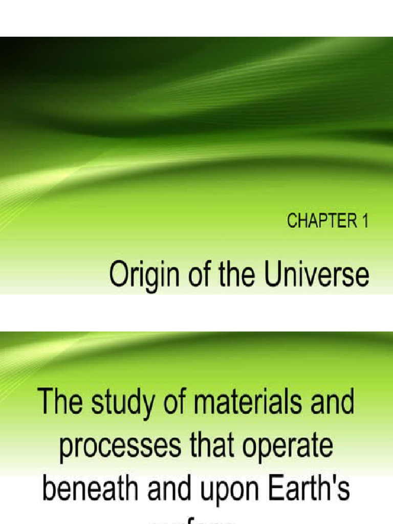 Lesson 1 Origin of the Universe | PDF