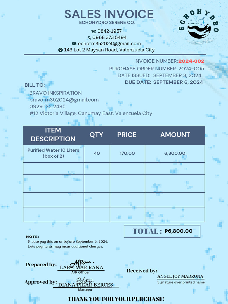 Sales Invoice - 2024-002 | PDF