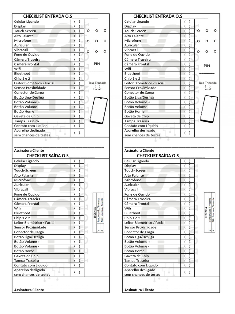 Cheklist de Entrada e Saida | PDF