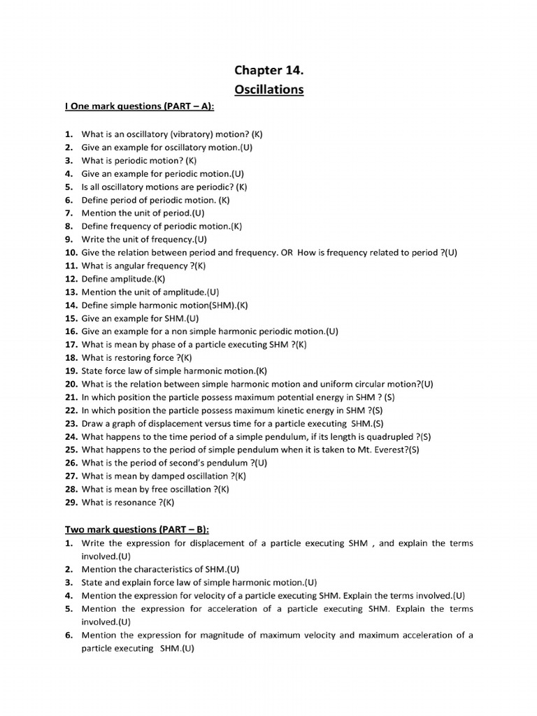 14.Oscillations | PDF
