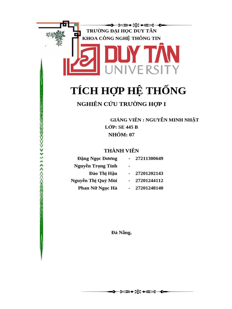 Case Study I - Project1 - Group7 | PDF | Ho Chi Minh City | Vietnam