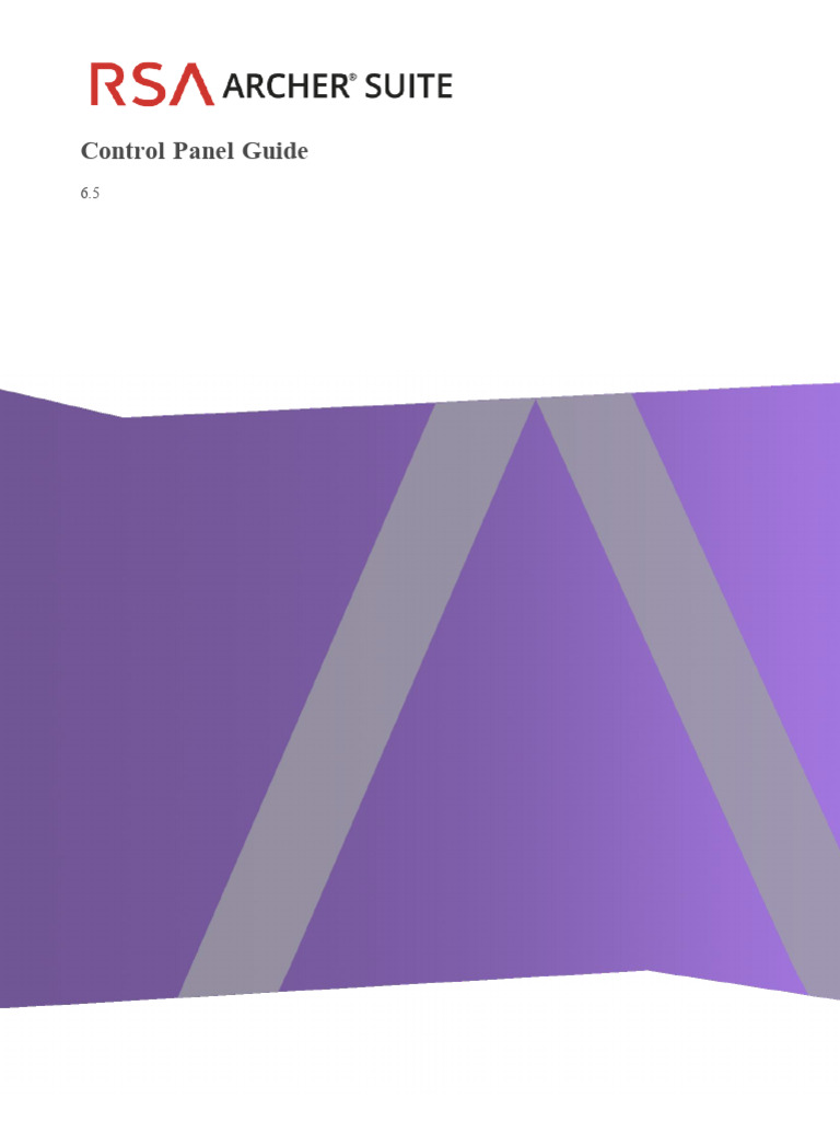 RSA Archer 6.5 Control Panel Guide | PDF