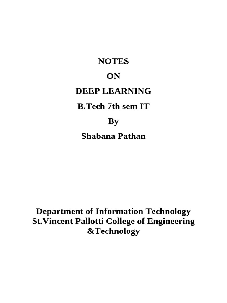 Unit-1_DL_notes | PDF Unit-1_DL_notes | PDF